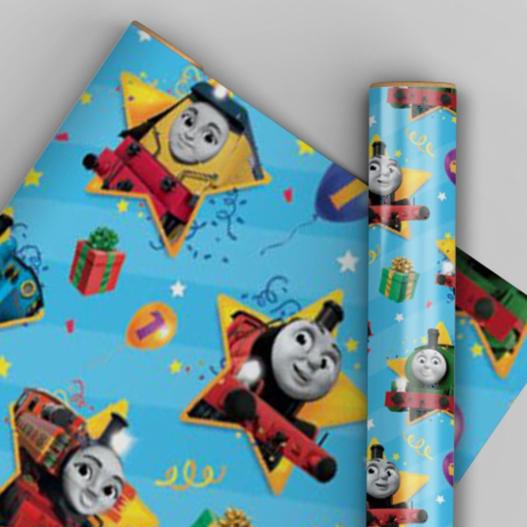 Thomas & Friends Birthday Wrapping Paper 2 Sheets and 2 Tags Gift Wrap ...