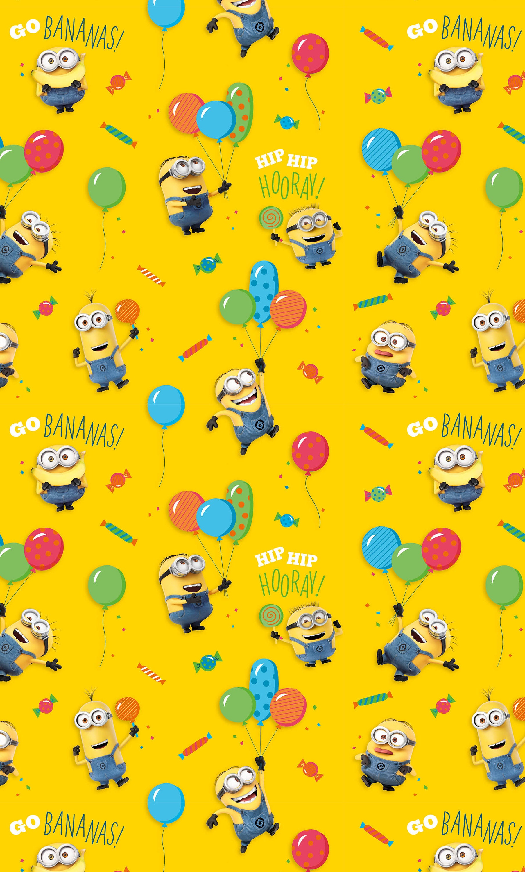 Despicable Me Minions Birthday Wrapping Paper 2m Roll Gift Wrap ...