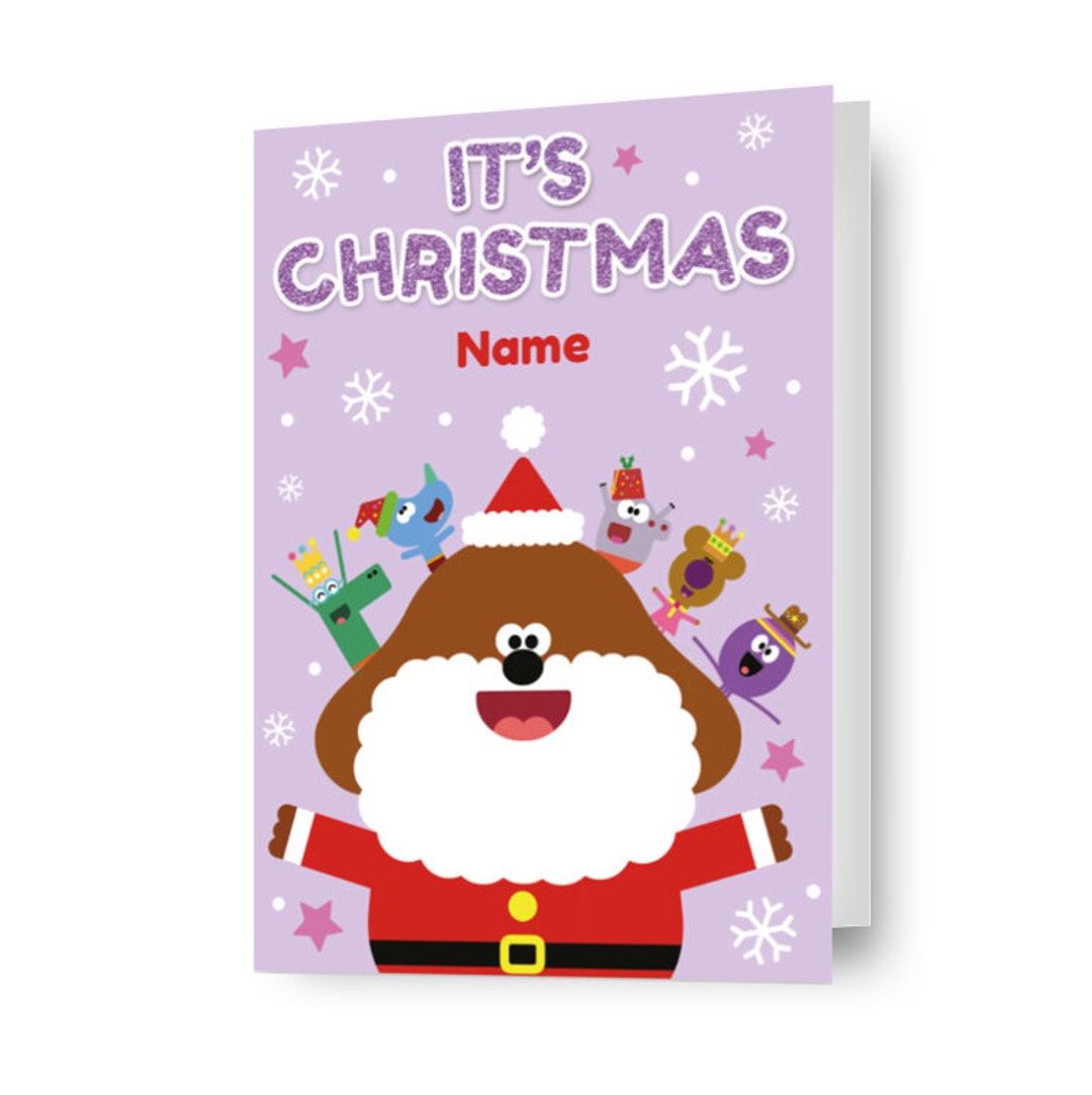 Hey Duggee Personalised Name it's Christmas Card Sustainably Resourced ...