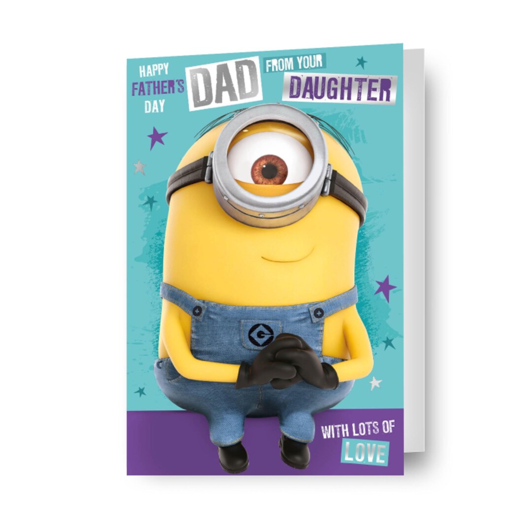 Despicable Me Minions Father's Day Card from Your Daughter Sustainably ...