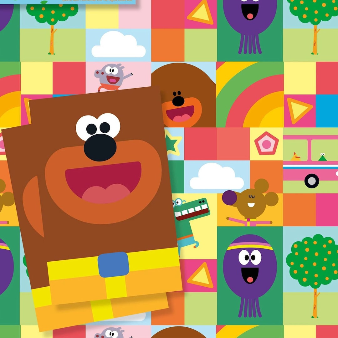 Hey Duggee Colourful Birthday Wrapping Paper Sheet and Tag - Etsy
