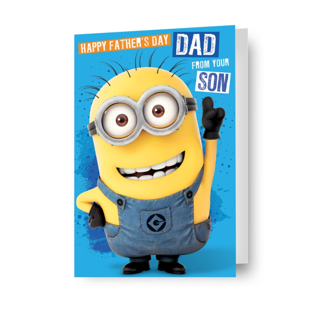 Despicable Me Minions Father's Day Card from Your Son Sustainably ...