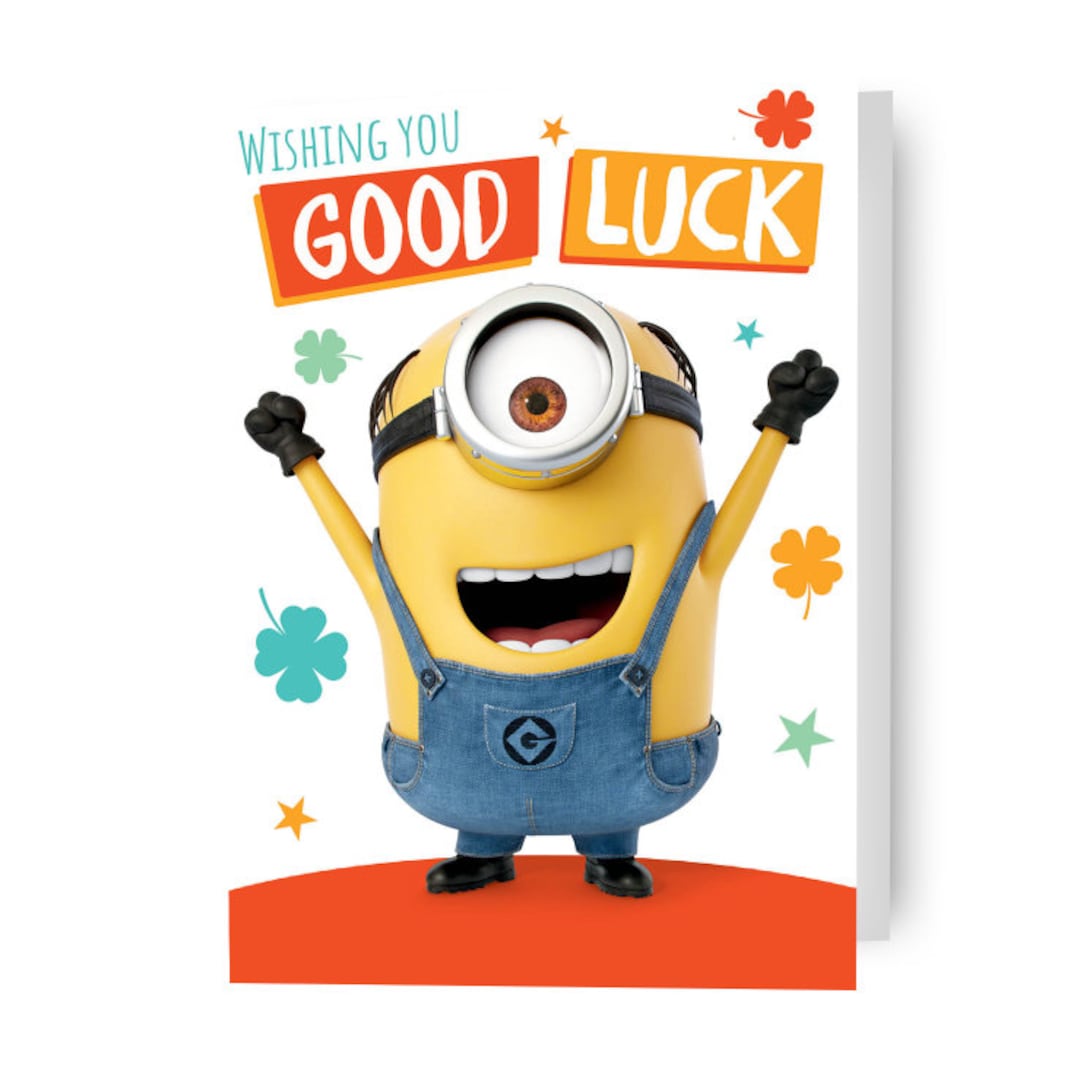 Despicable Me Minions good Luck Card Sustainably Resourced and FSC ...