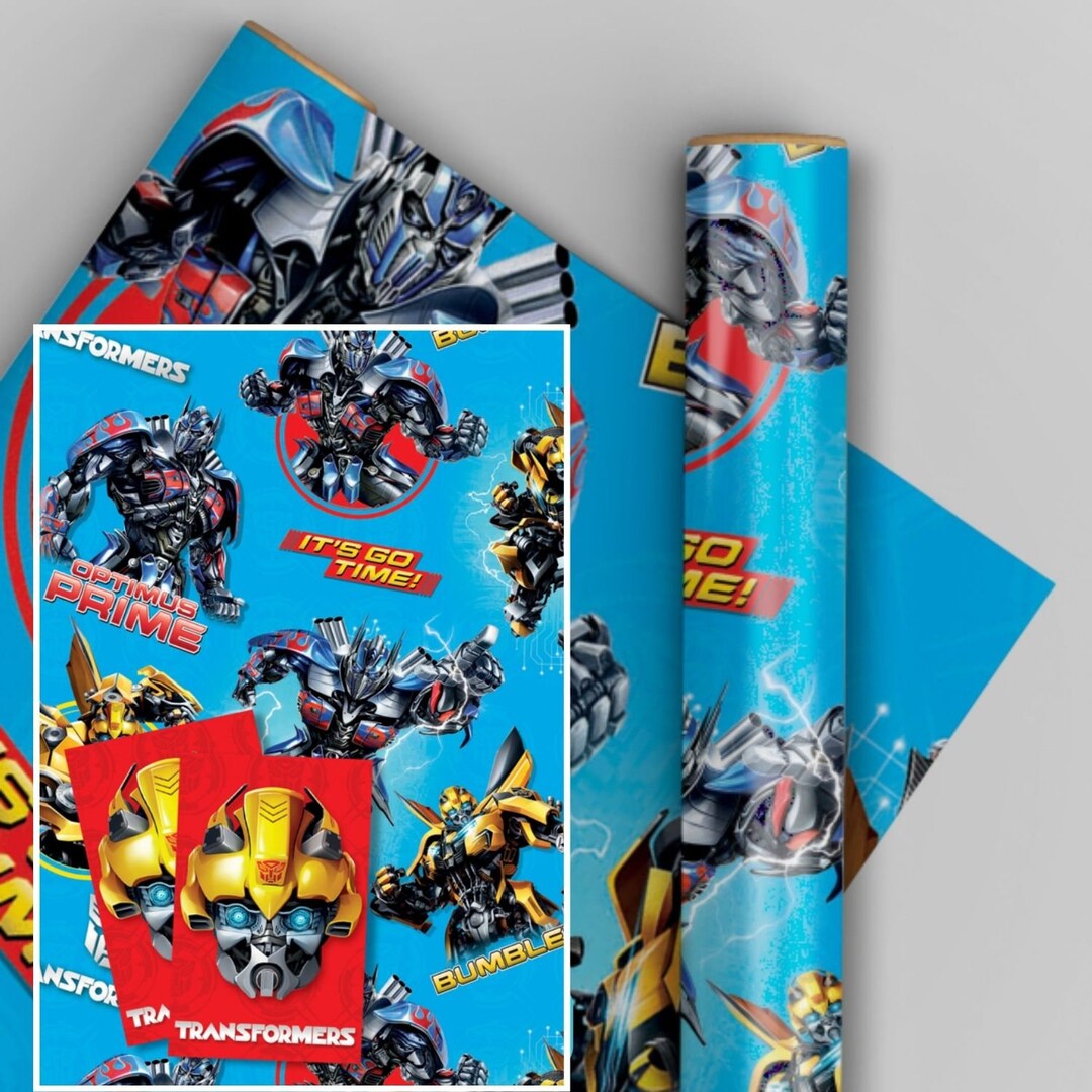 Transformers the Last Knight Birthday Wrapping Paper Sheet and - Etsy UK