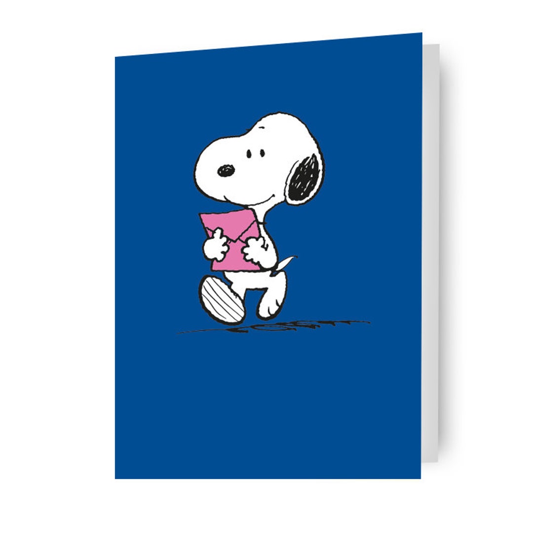 Peanuts Snoopy Blank Blue Birthday Card Sustainably Resourced and FSC ...