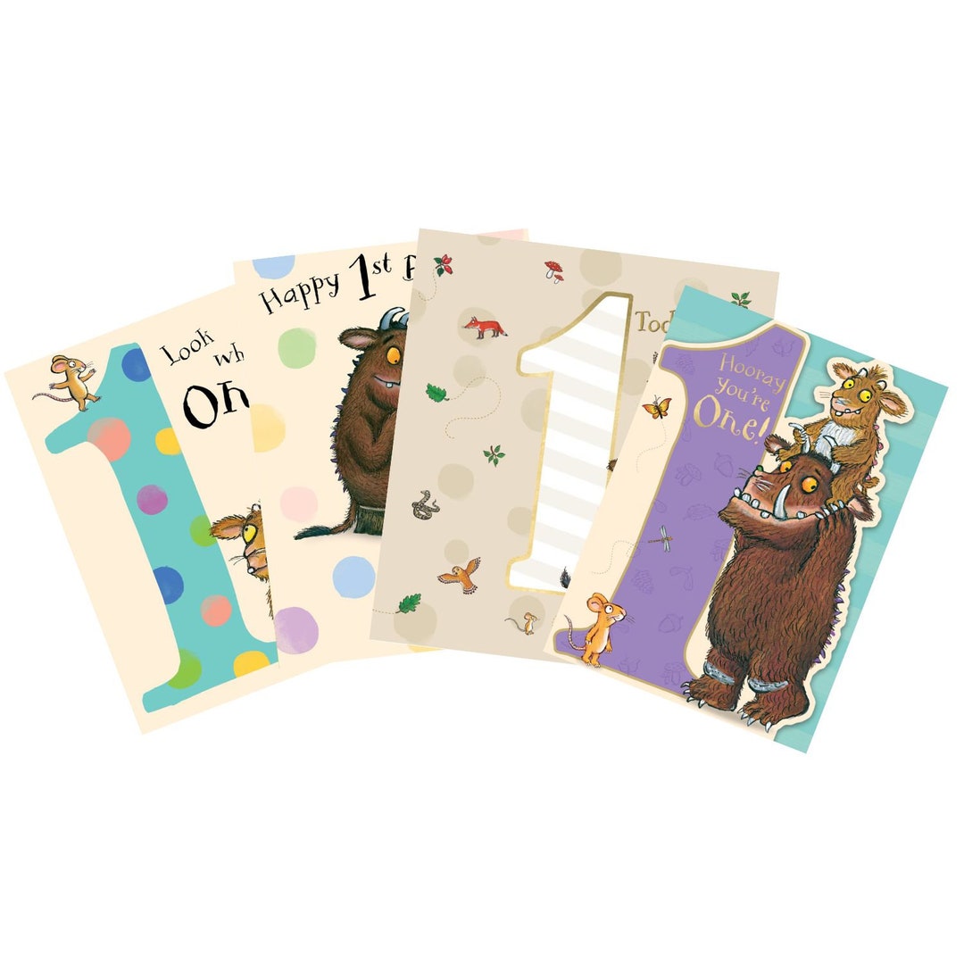 The Gruffalo Age 1 Birthday Cards Responsibly Resourced and - Etsy