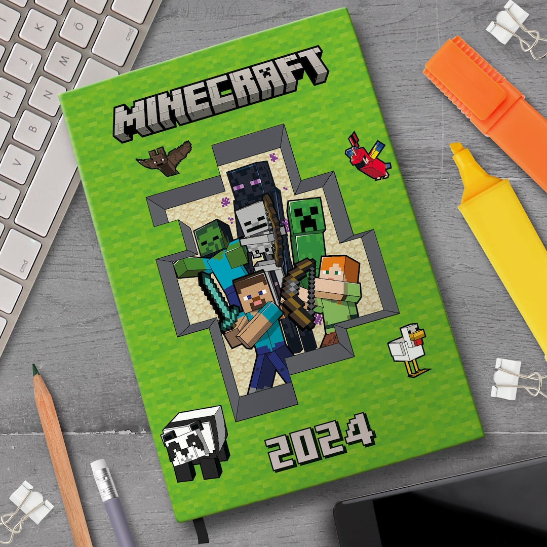 Minecraft 2024 A5 Diary Weekly Planner Organiser Sustainably - Etsy
