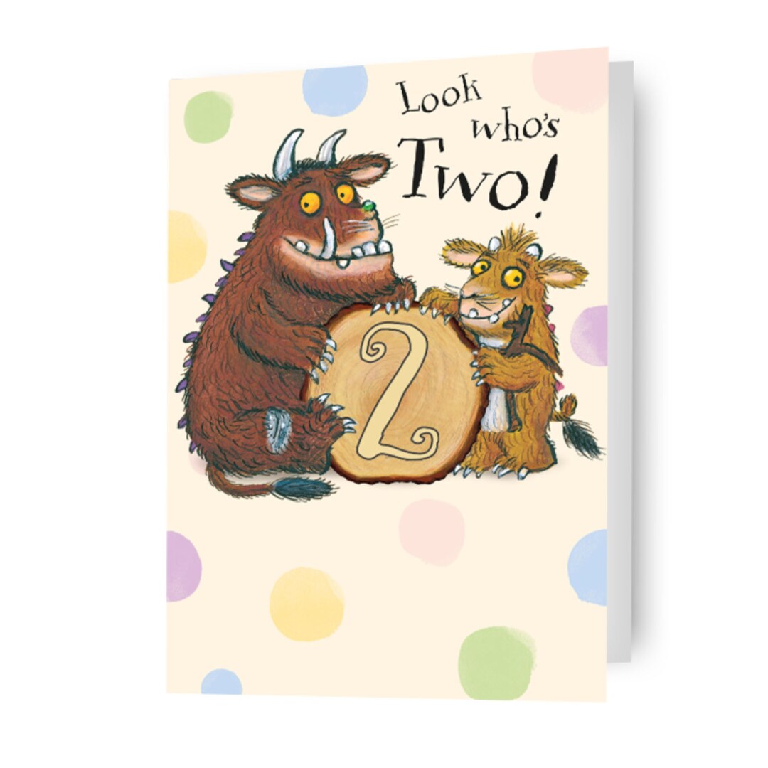 The Gruffalo look Who's Two Birthday Card Sustainably Resourced and FSC ...