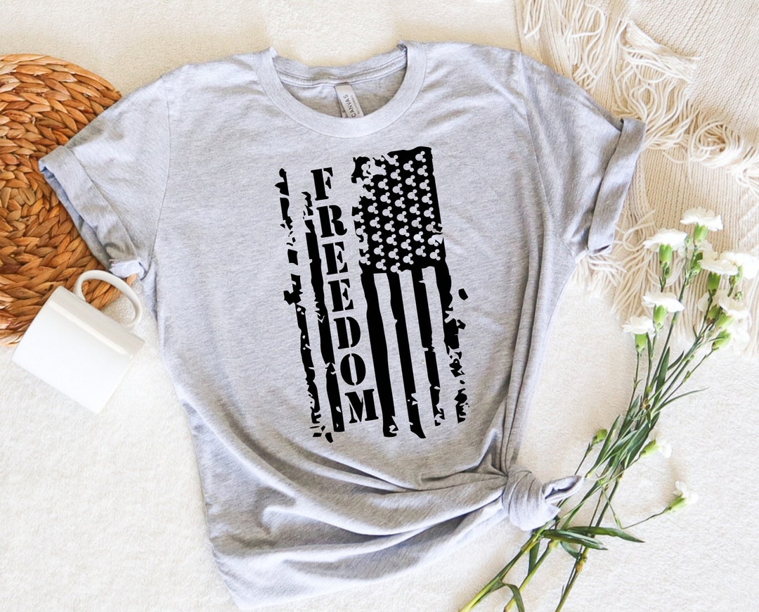 Mickey Freedom Flag Circle T-shirt, Disney Shirt for Family Vacation ...