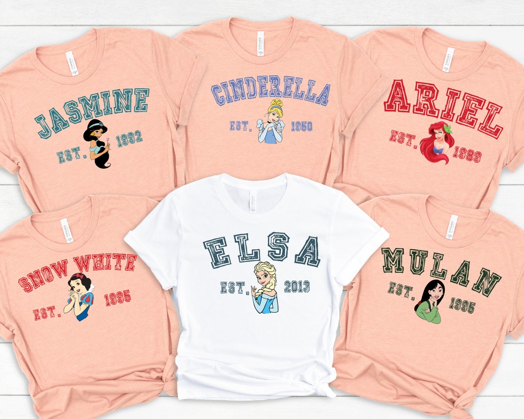 Disney Princess Shirt, Disney Princesses Shirt, Disney Character Shirt, Disney Trip Shirt ...