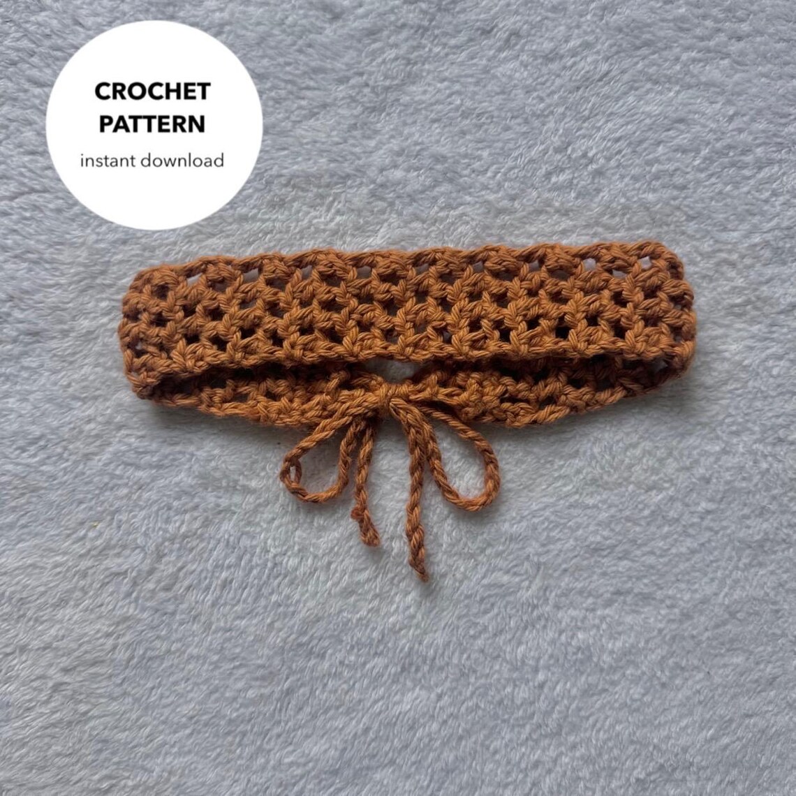 CROCHET PATTERN - Simple Tie Headband Pattern. Beginner Friendly ...