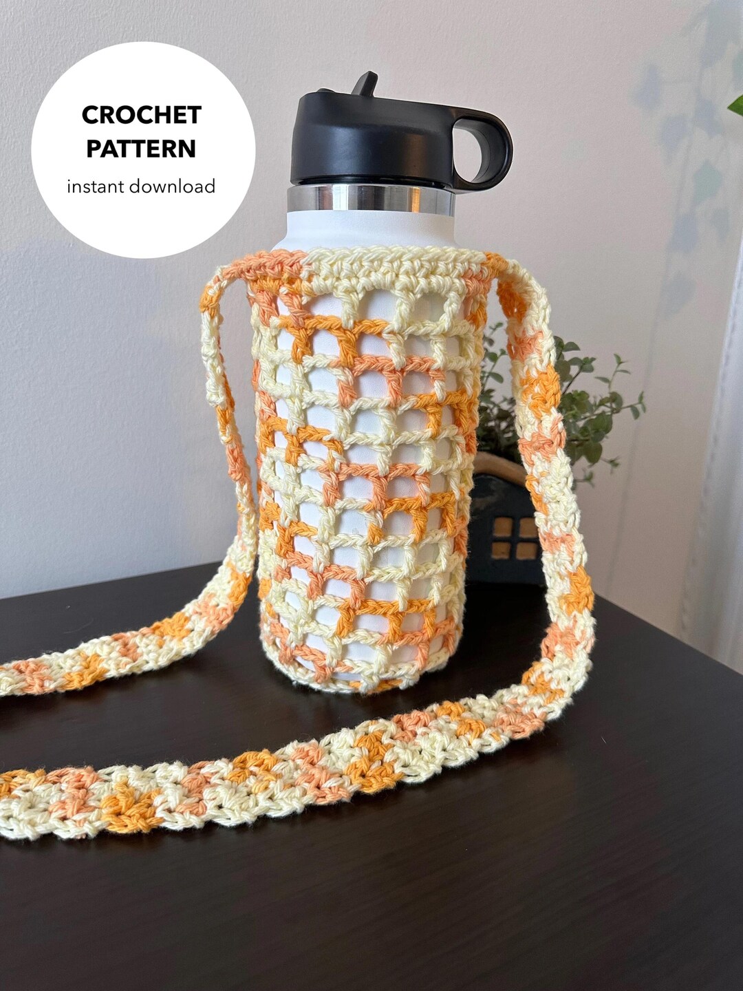 CROCHET PATTERN - 32oz Water Bottle Holder Crochet Bag Easy Pattern ...