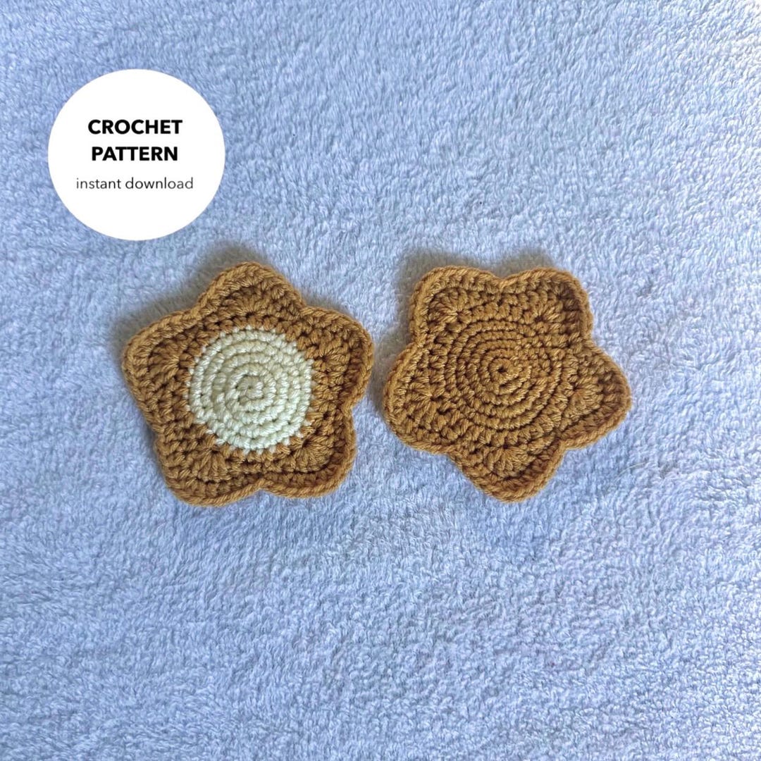 CROCHET PATTERN - Easy Retro Star Coaster Crochet Pattern Cute Simple Y2K Groovy Star Coaster ...