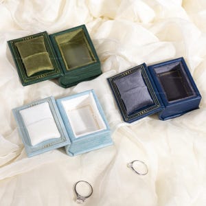 Proposal Mini Book Ring Box, Moon Engraved Jewelry – Wedding Ring ...