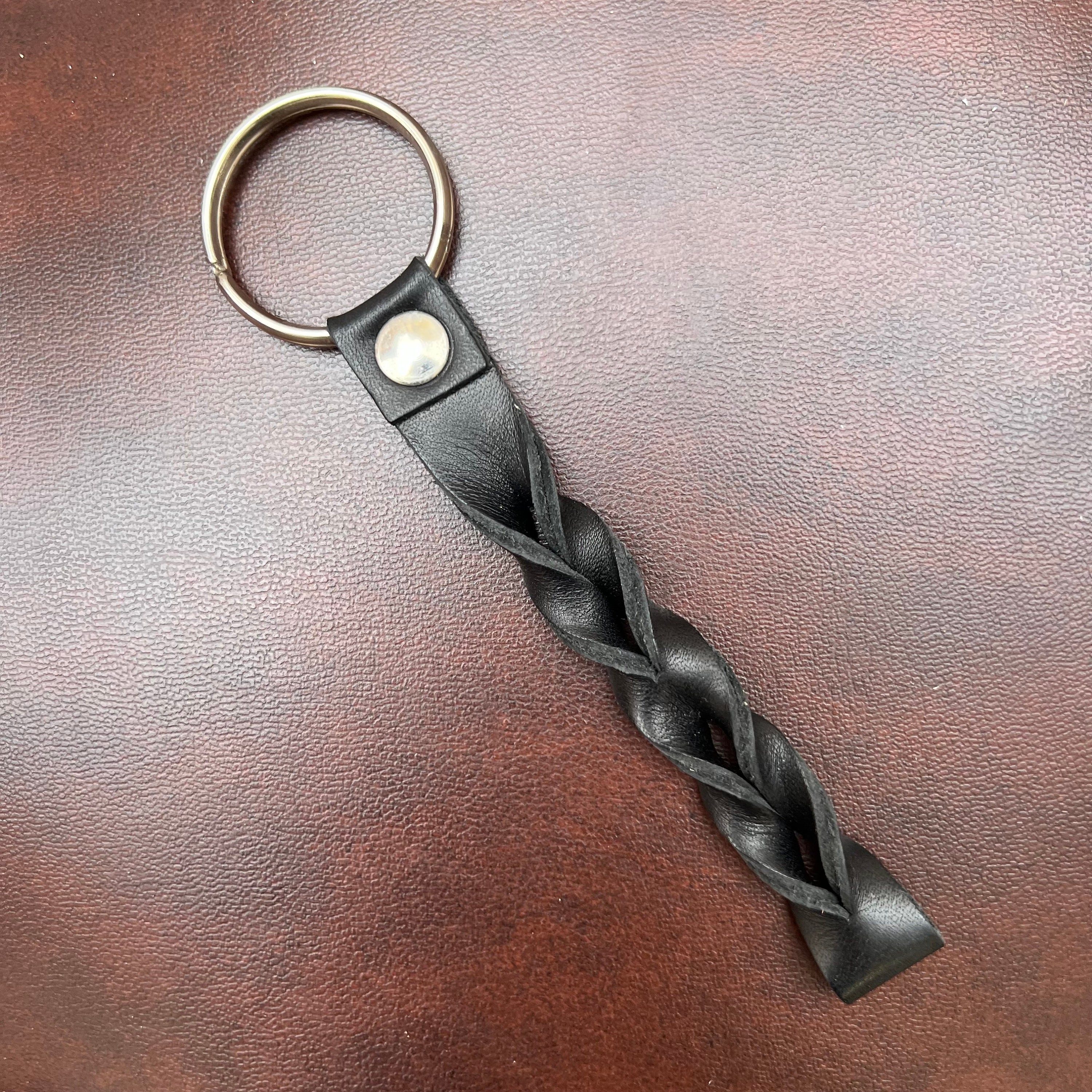 Handmade Genuine Leather Key Ring, Many Colours - Etsy