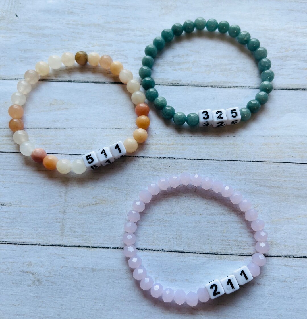 Birth Date | Numbers Bracelet | Angel Number Jewelry | Personalized ...