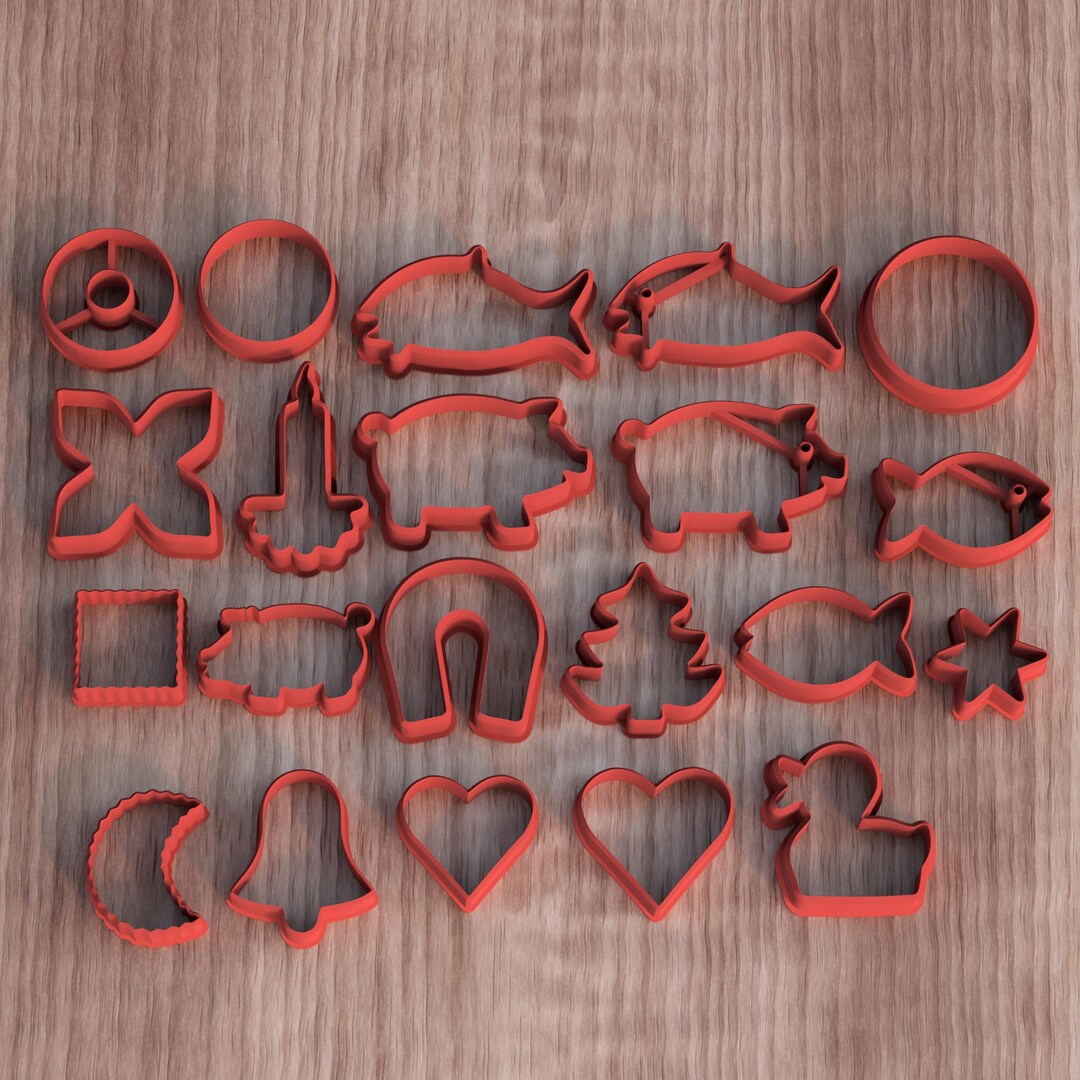 Christmas Cookie Cutter Set (20 Pieces) - Festive Baking Tools for ...