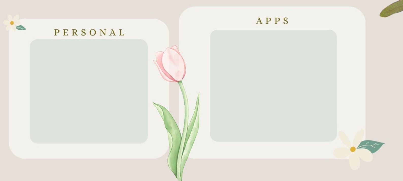 Light Pink Cottagecore Desktop Organizer Wallpaper - Etsy