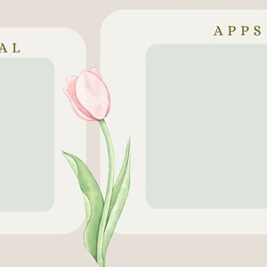 Light Pink Cottagecore Desktop Organizer Wallpaper - Etsy