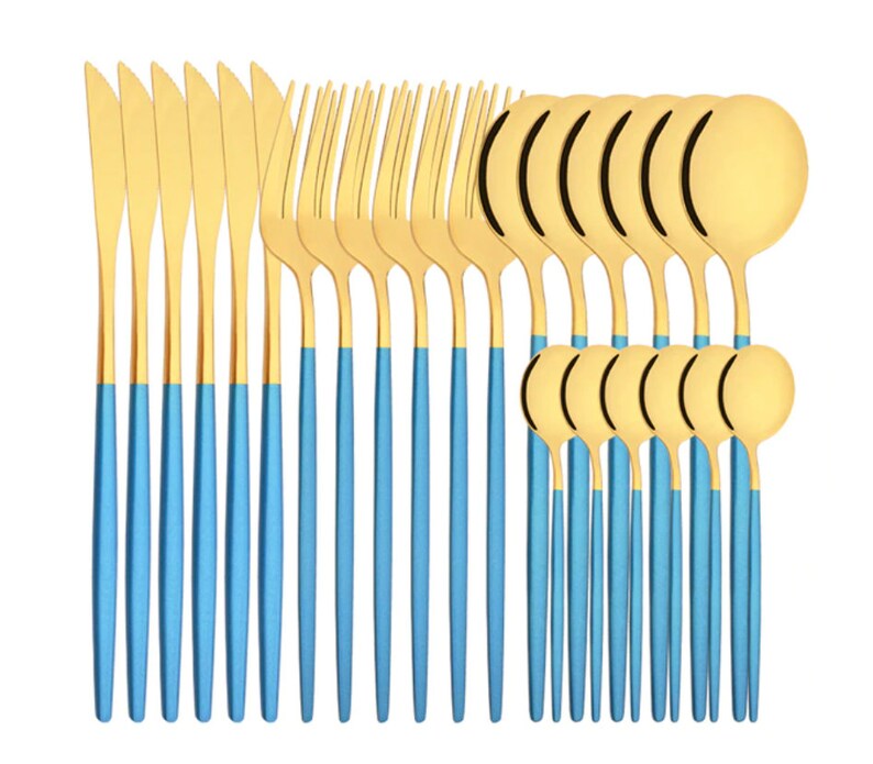 24pcs Cutlery Set different Color Availableparty Cutlery - Etsy