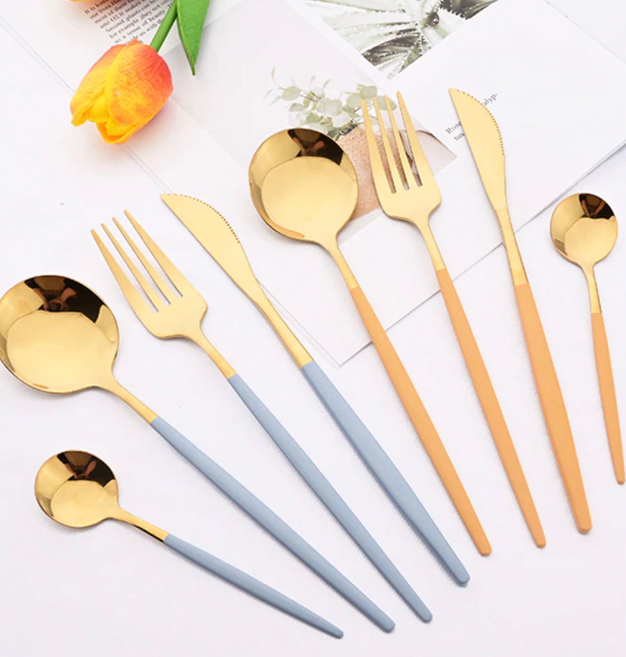 24pcs Cutlery Set different Color Availableparty Cutlery - Etsy