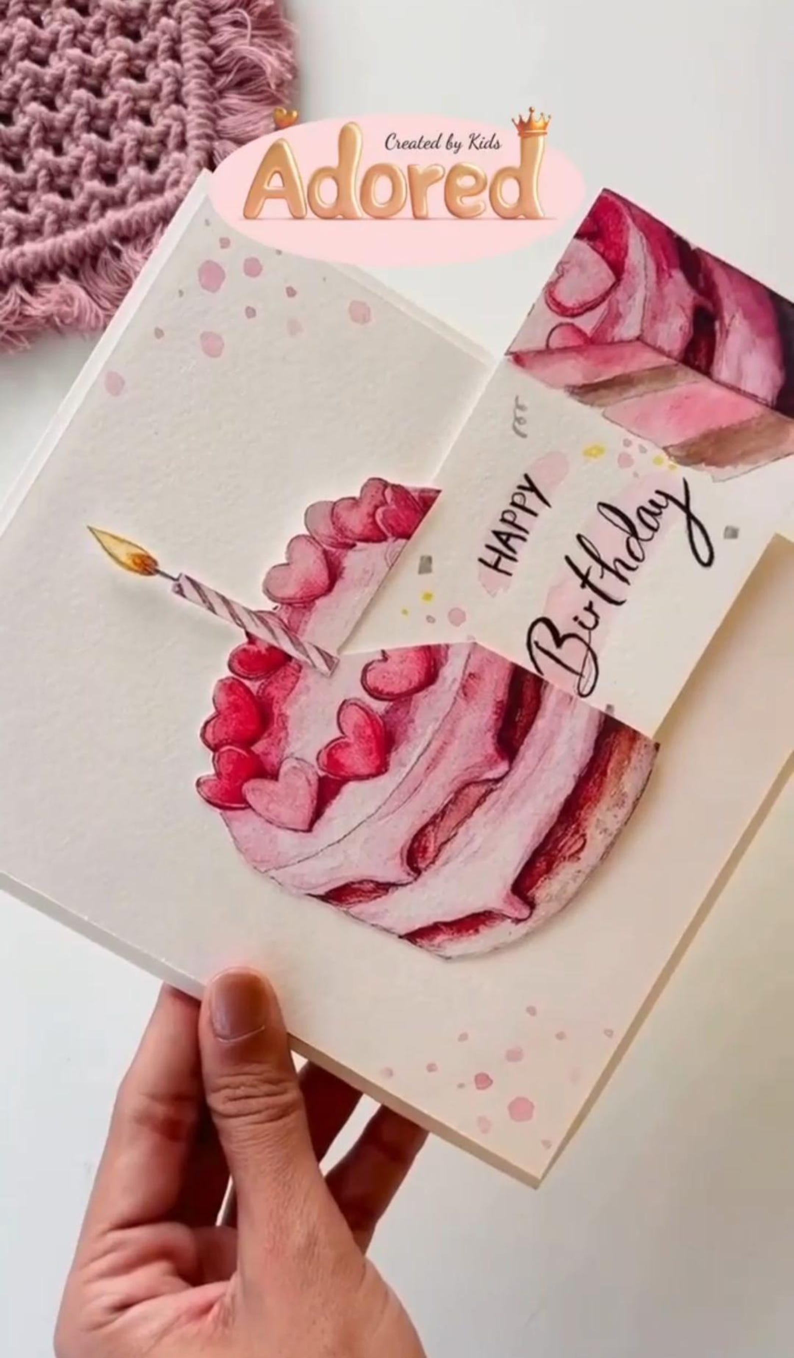 Heart Pasta Pop-up Card: DIY 3D Birthday Card - Etsy