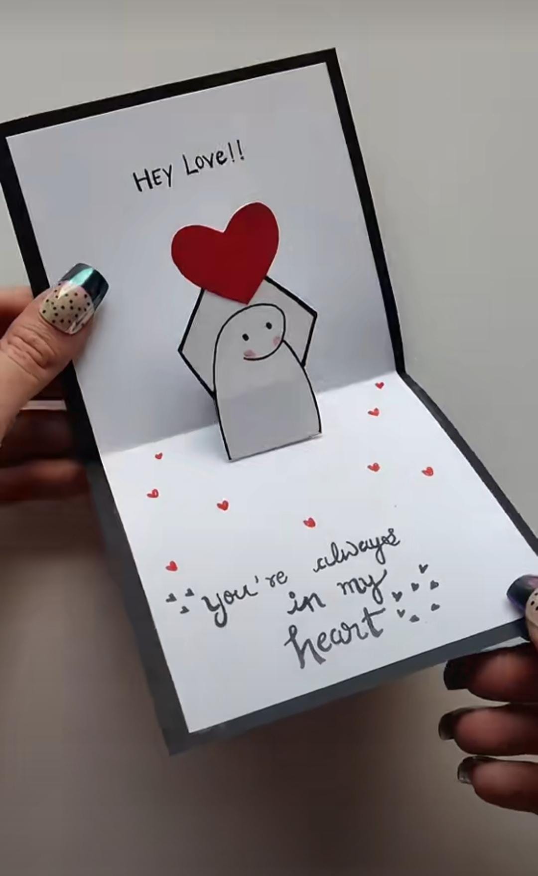 Heart Pasta Pop-up Card: DIY 3D Birthday Card - Etsy
