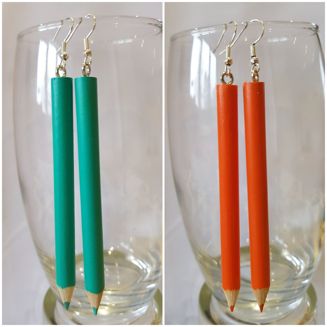 Real Pencil Earrings Funky Unusual Cool Unique Different - Etsy