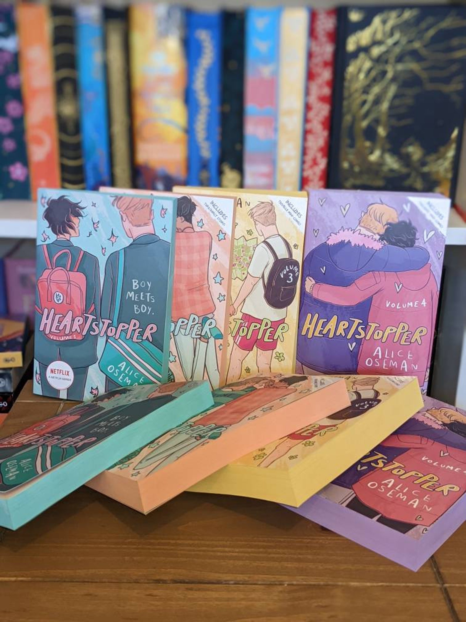 Heartstopper Volumes 1-4 by Alice Oseman Stencil Sprayed Hand - Etsy