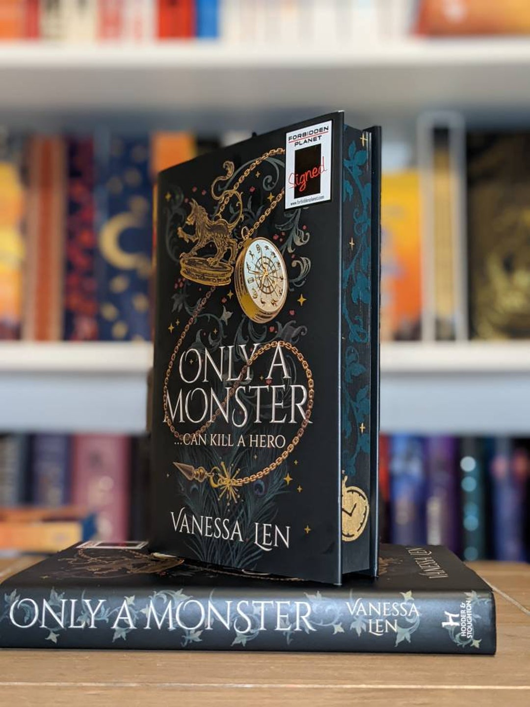 Only a Monster by Vanessa Len Custom Stencil Sprayed Hand Painted Edge ...