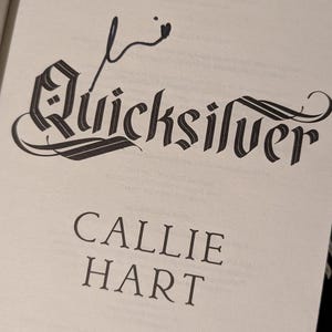 SIGNED 1st Edition Quicksilver by Callie Hart Custom Stencil Sprayed ...