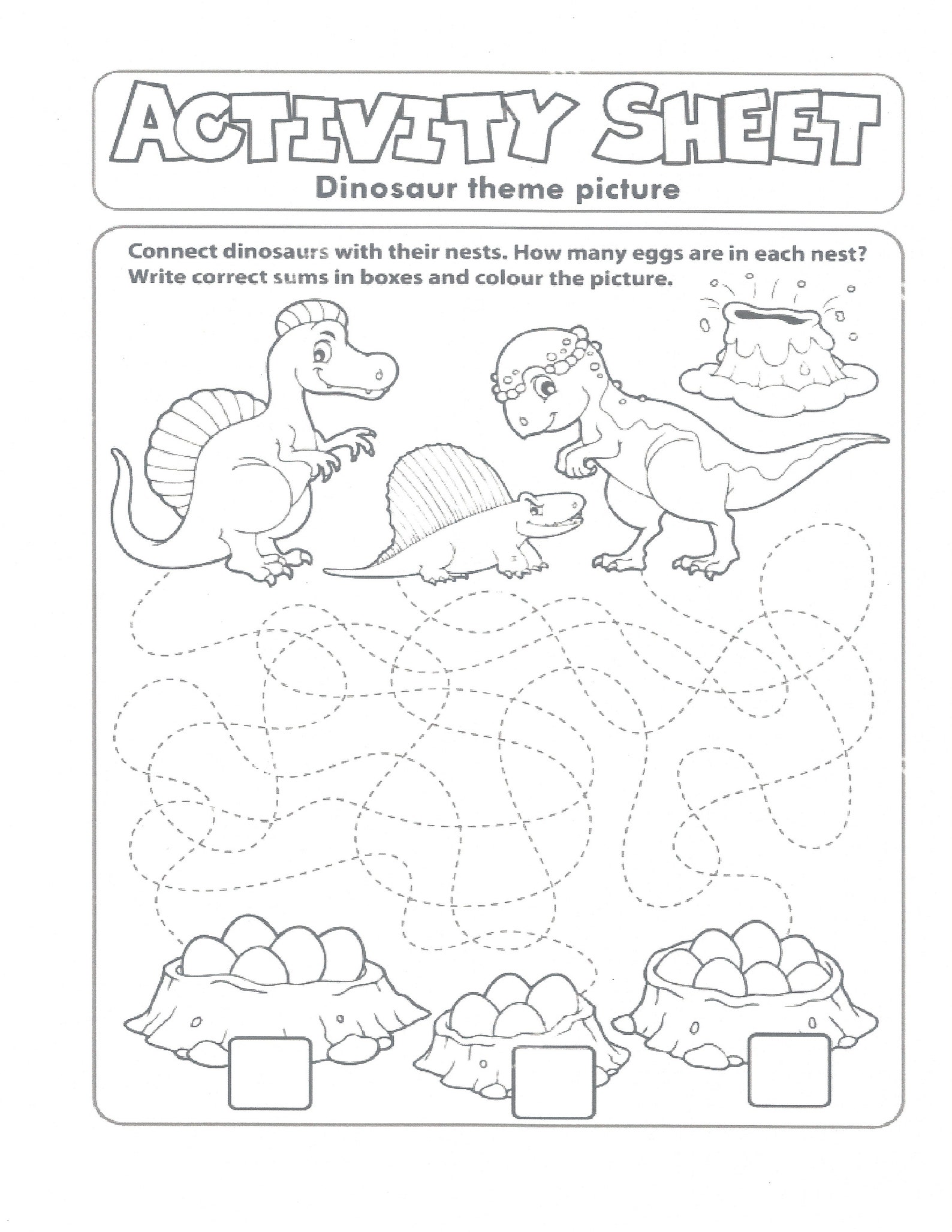 140+ Dinosaur Coloring Pages for Kids - Etsy