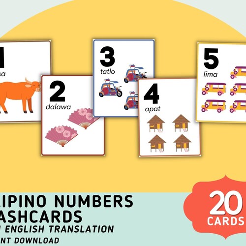 Filipino Alphabet With Numbers Flashcards Filipino - Etsy Canada