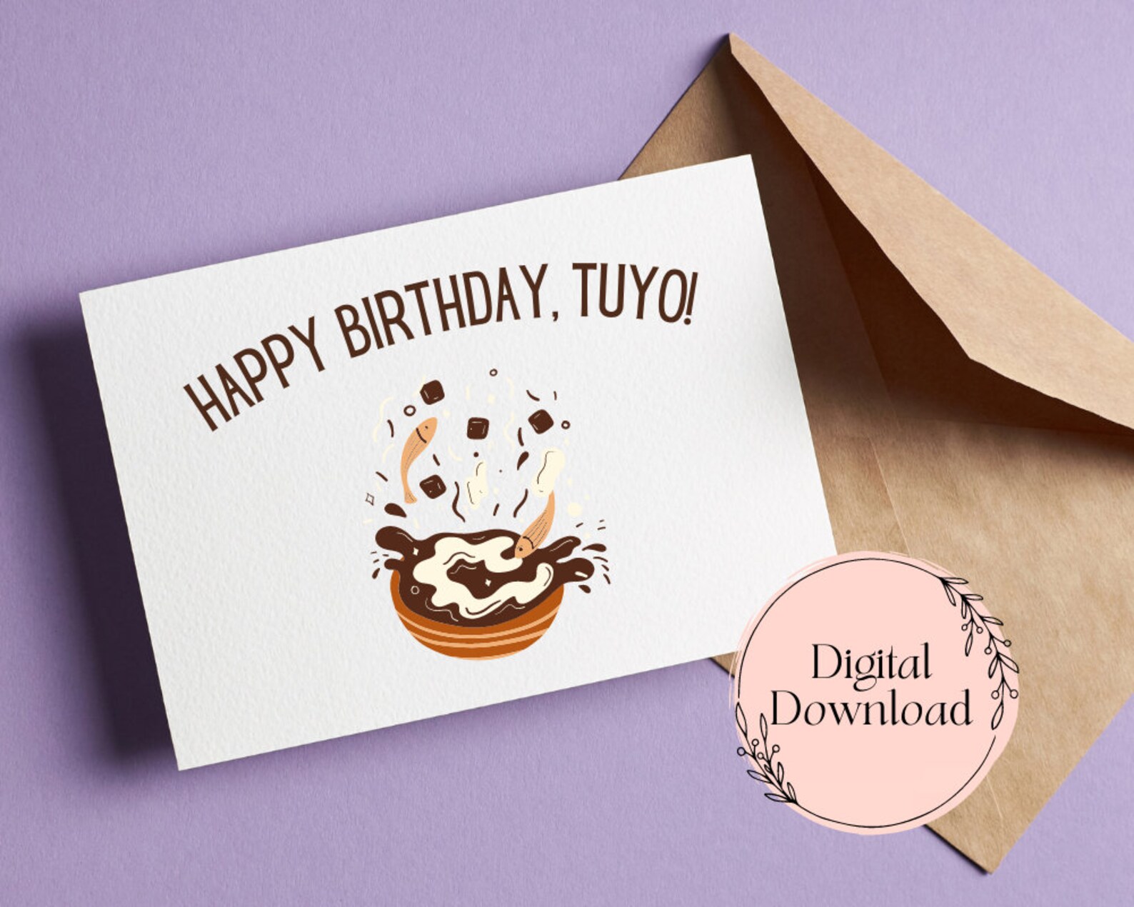 Happy Birthday Tuyo Greeting Card Printable - Birthday Card Printable ...