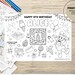Printable Jollibee Coloring Placemat | Personalized Birthday Coloring ...