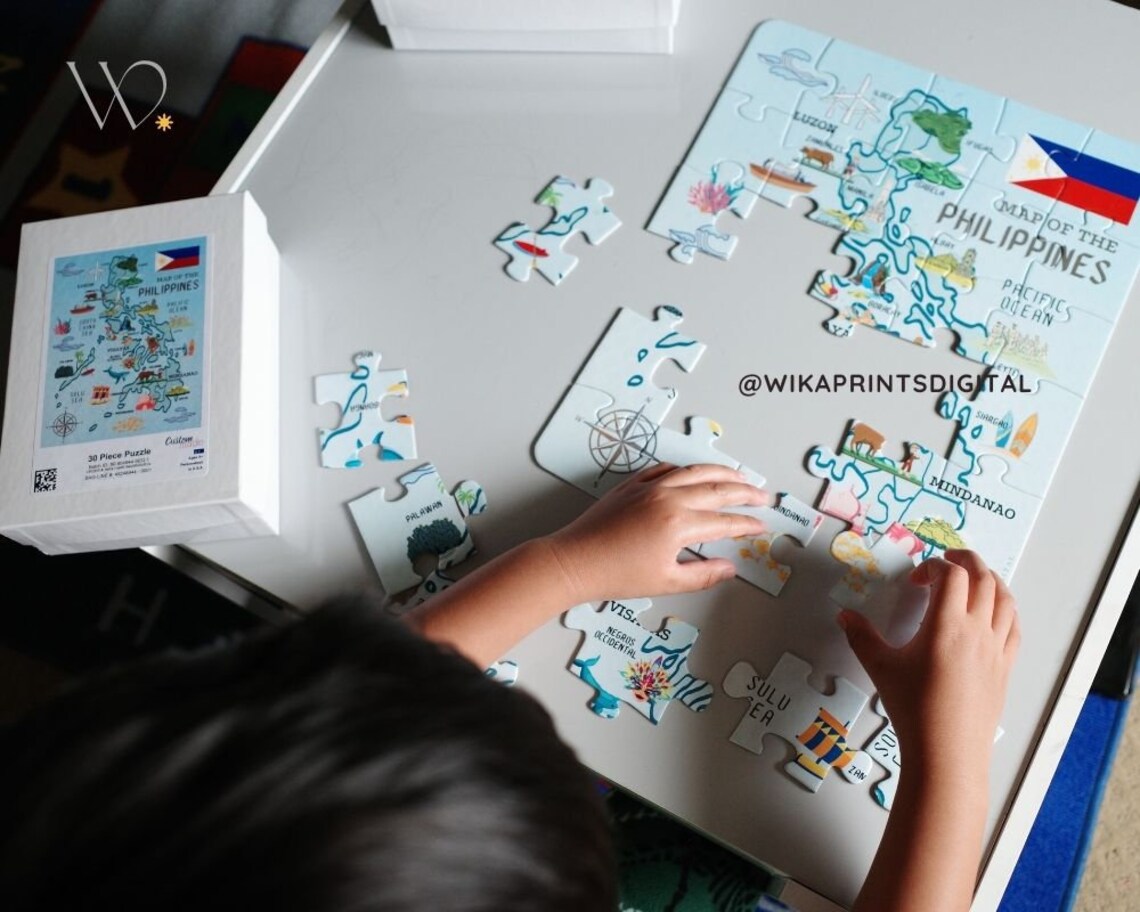 Philippine Map Puzzle (30 Pieces) Map of the Philippines Puzzle for ...
