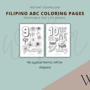 Filipino Numbers Coloring Pages 11 Printable PDF, Tagalog Coloring Book ...