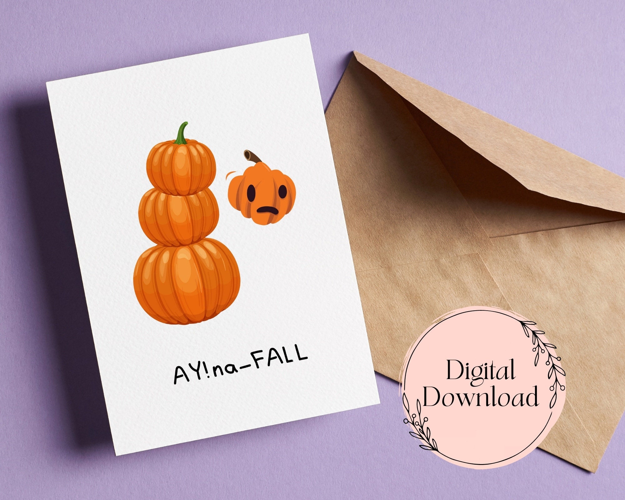 Ay Na-fall! Greeting Card Printable | Fall Greeting Card | Halloween ...