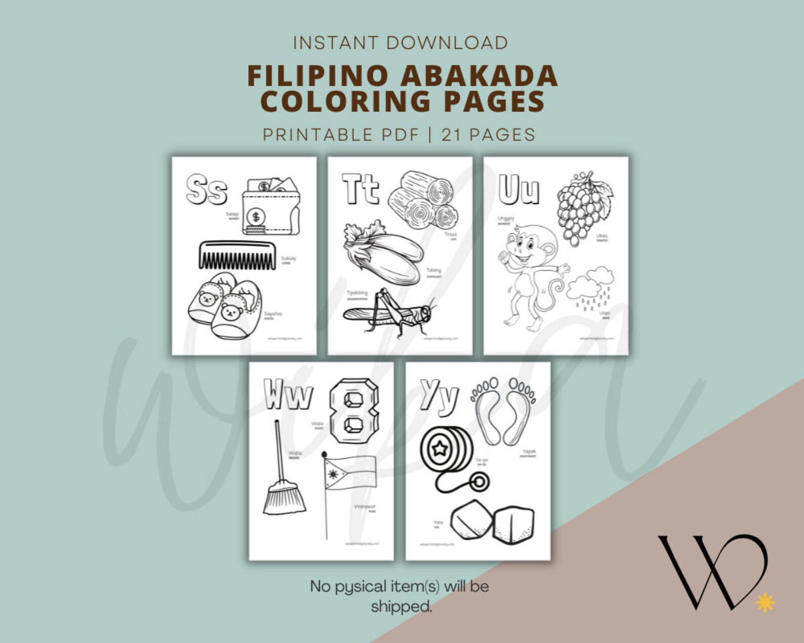 Filipino Abakada Coloring Pages 21 Printable PDF | Filipino ABC ...