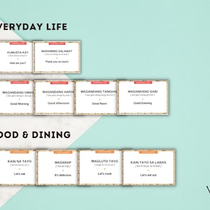 Essential Filipino Phrases 110 Cards Flashcards - Filipino W/ English ...