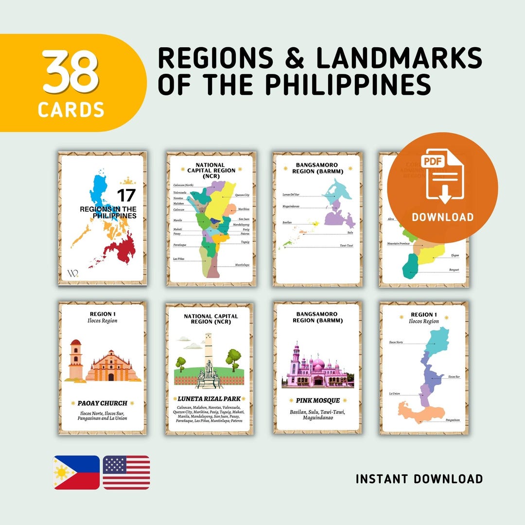 Philippine Regions & Landmarks (38 Cards) Flashcards | Geography ...