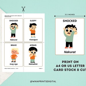 Emotions in Bisaya Flashcards 24 Cards With English Translation ...