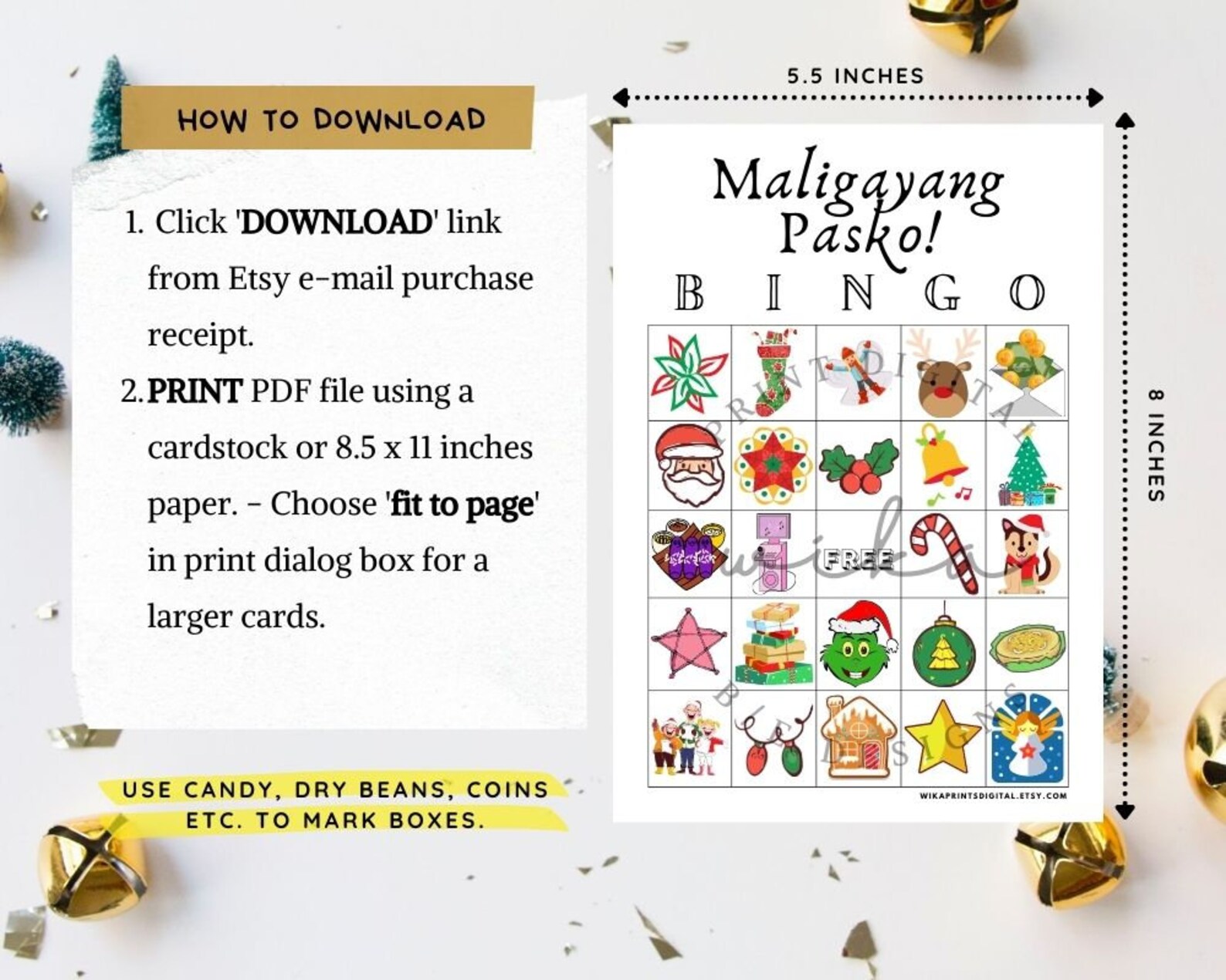 Pinoy Bingo Game 26 Cards Unique Filipino Christmas Images Printable ...