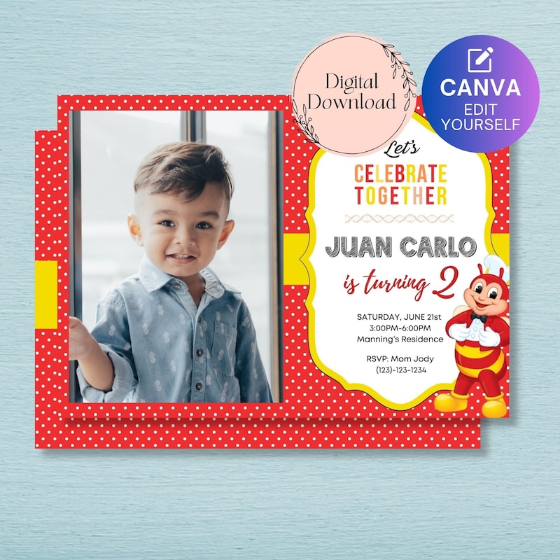 Jollibee Invitation - Etsy