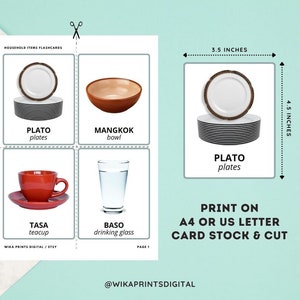 Household Items (80 Cards) Flashcards - With Tagalog Translation ...