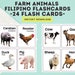 Farm Animals 24 Cards Flashcards Tagalog Flashcards With English ...