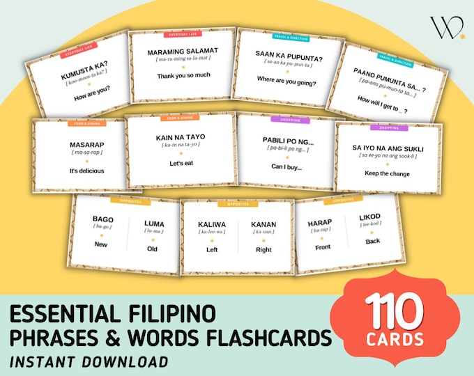 Filipino Alphabet With Numbers Flashcards - Tagalog Alphabet Flashcards ...