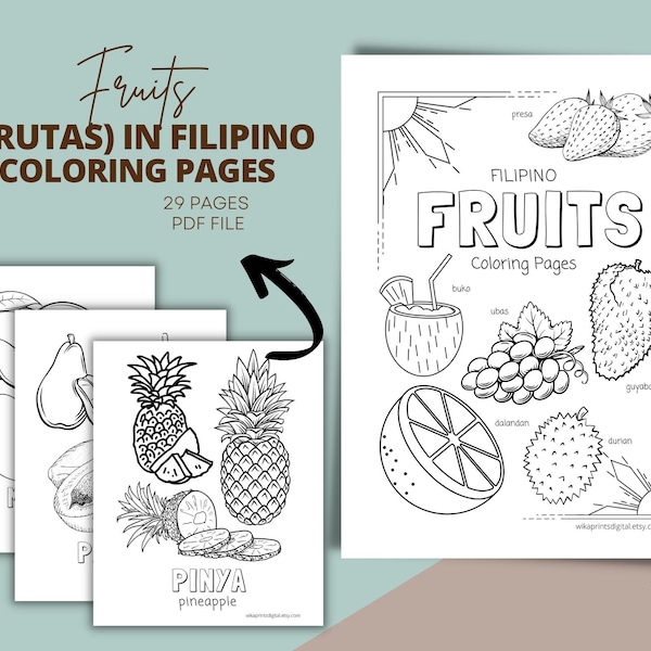 Printable Filipino Coloring - Etsy