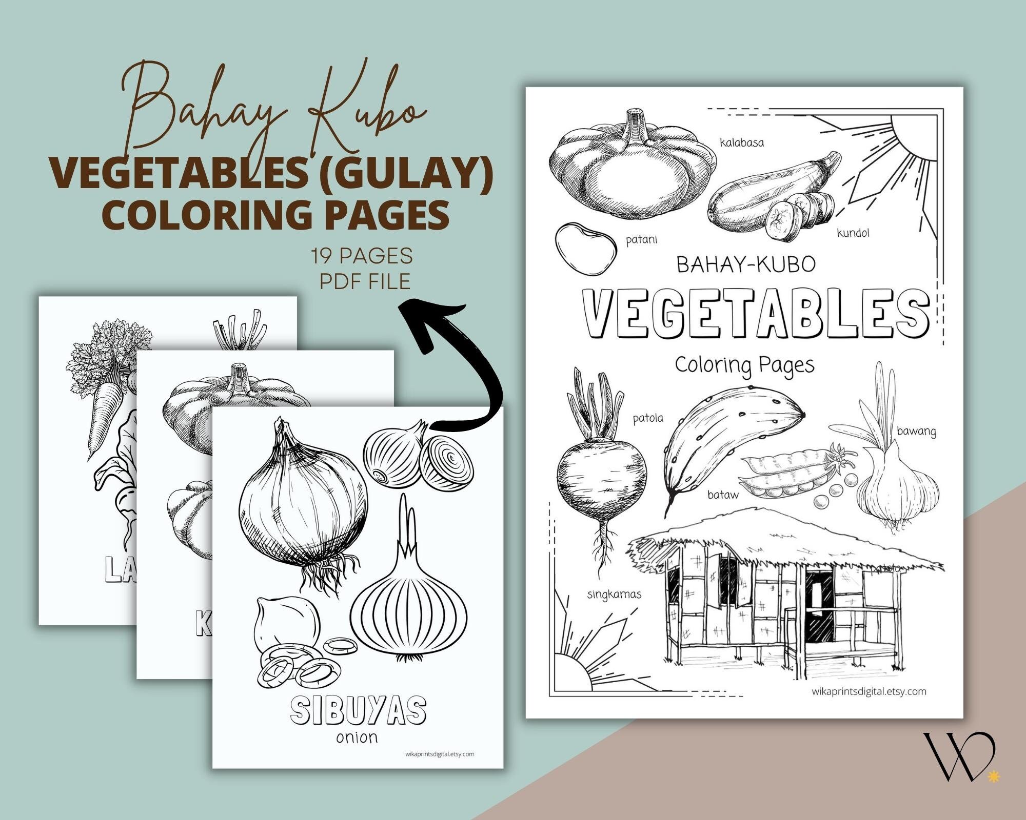 Vegetables Coloring Pages Bahay Kubo 19 Pages Printable Pdf Filipino Porn Sex Picture
