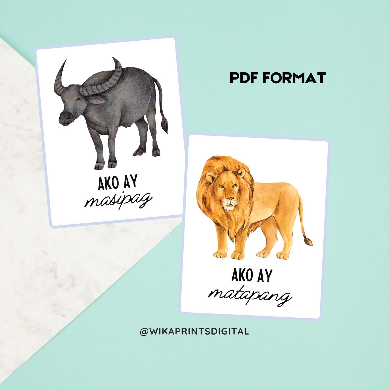 Positive Affirmation Cards for Kids (28 Cards) - Tagalog Affirmation ...